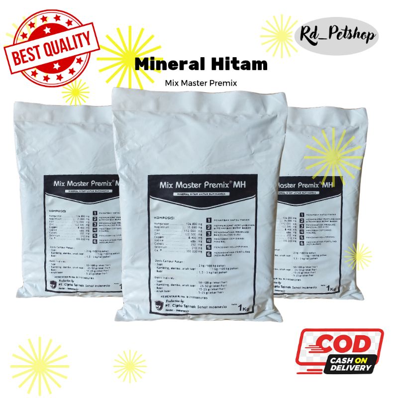 Jual mineral hitam sapi mineral premix untuk sapi lumpuh mineral hitam ...