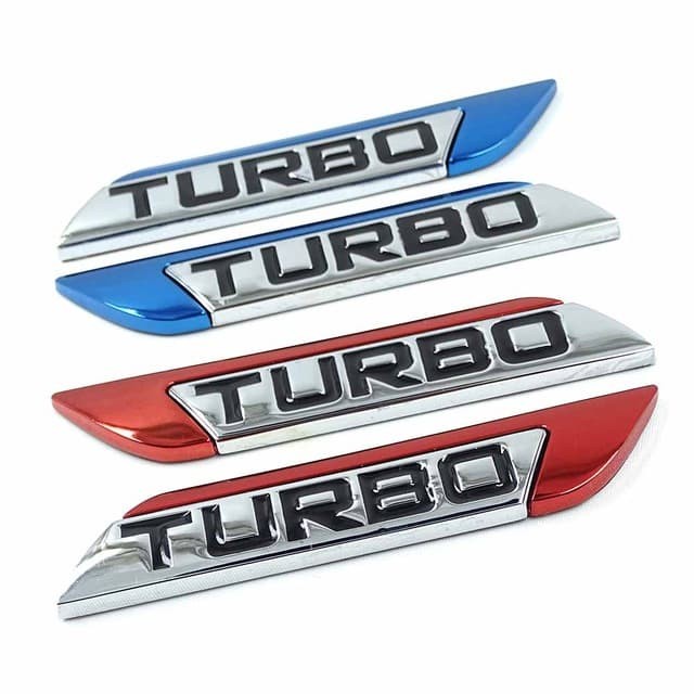 Jual 1 Set 3D Car Emblem Sticker TURBO METAL GRILL Import Murah ...