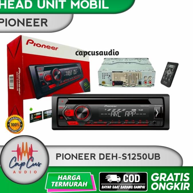 Jual TAPE MOBIL PIONEER DEH-S1250UB SINGLE DIN / HEAD UNIT AUDIO PIONEER | Shopee Indonesia