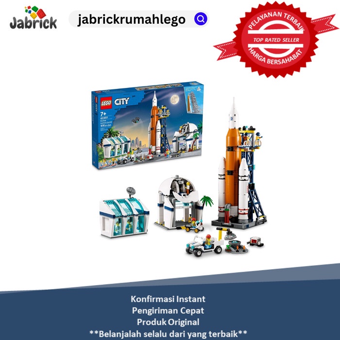 Jual LEGO 60351 City Rocket Launch Center Building Kit; NASA-Inspired ...