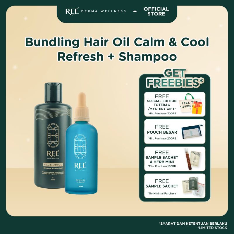 Jual Ree Derma Wellness - Bundle Special Price - Hair Oil Refresh 100ML ...