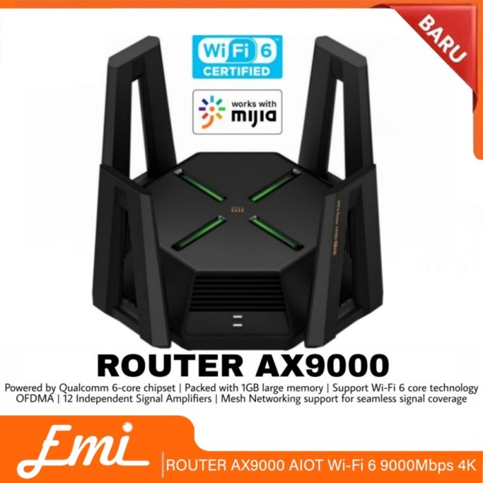 Jual ROUTER AX9000 AIOT Wi-Fi 6 9000Mbps 4K Qam | Shopee Indonesia