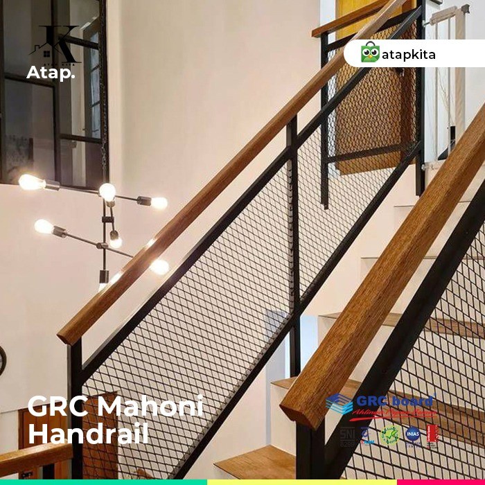 Jual GRC HANDRAIL MAHONI / PEGANGAN TANGGA / HANDELING TANGGA / RAILING ...