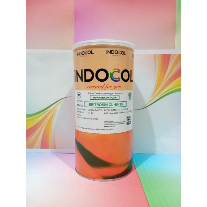 Jual PEWARNA MAKANAN INDOCOL ORIGINAL ERITROSIN CI.45430 (RC) | Shopee ...