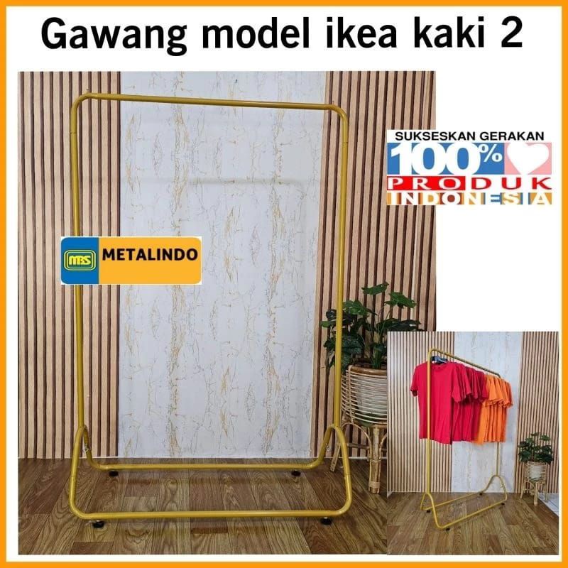 Jual Gawang baju Kaki 2 MBS Gantungan Baju Gawang display Hanger ...