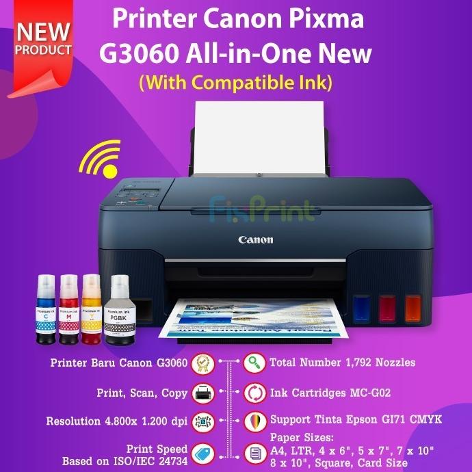 Jual Printer Canon Pixma G3060 All-In-One Wireless Star | Shopee Indonesia