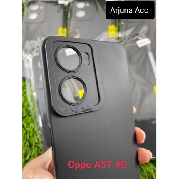 Jual Soft Case Black Hitam Oppo A57 2022 A77 A77s 2023 Casing Silikon ...