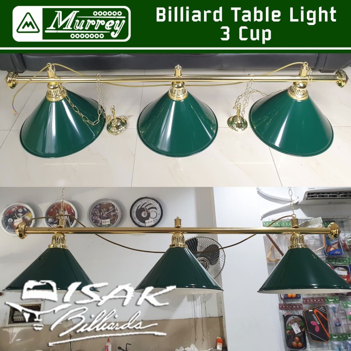 Jual Lampu Meja Billiard 3 Kap - Green - Pool Table Light 3 Cup Biliar ...