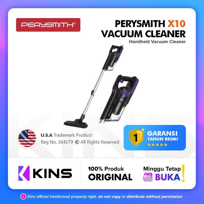 Jual PerySmith X10 Handheld Vacum Cleaner Home Penyedot Debu 19500PA ...