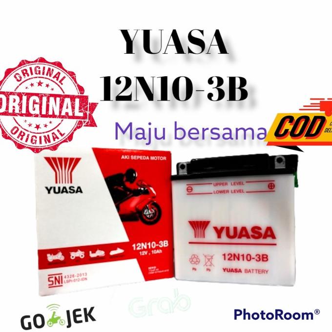 Jual Aki Motor Yuasa 12N10-3B Aki Basah | Shopee Indonesia