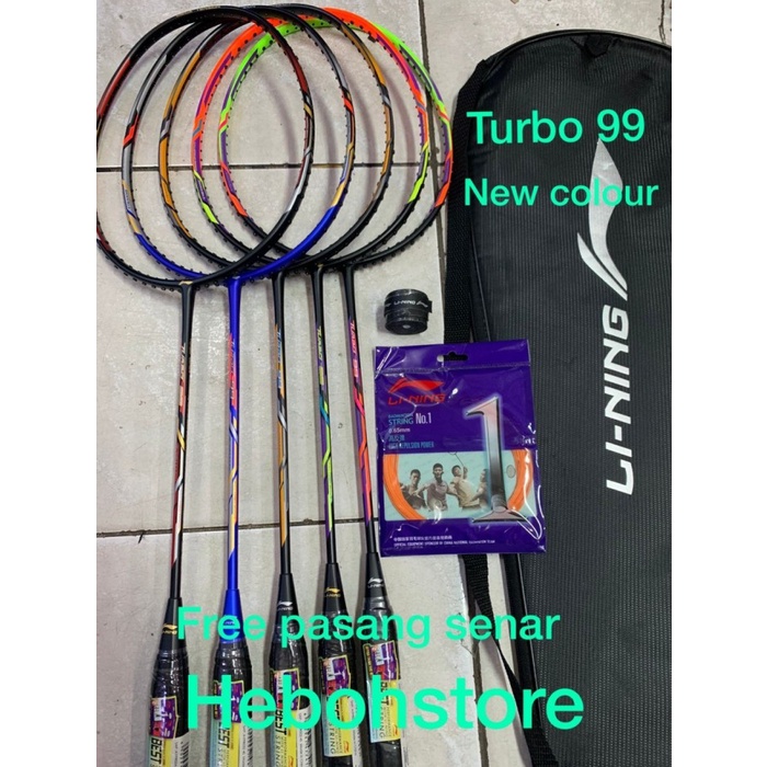 Jual Raket Badminton Lining Turbo 99 Lengkap +Tas+Grip+Senar Lining No1 ...