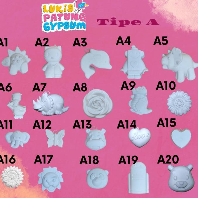 Jual Patung lukis gypsum besar tipe A / patung mainan | patung gypsum ...