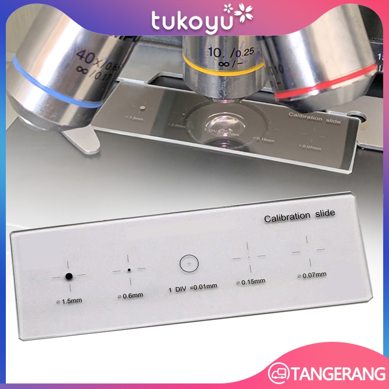 Jual Micrometer Reticle Calibration Slide Microscope DIV 0.01mm ...