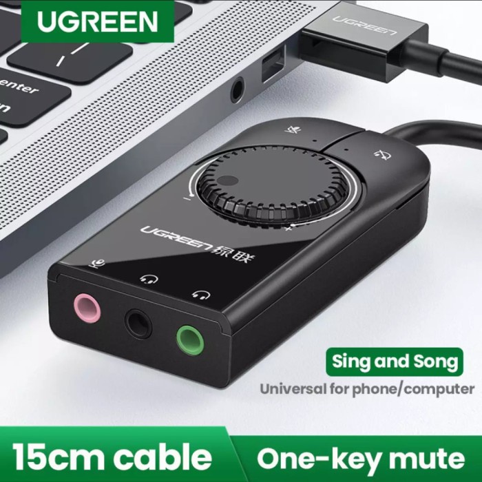 Jual Ugreen Soundcard USB to Aux Audio Mic - Ugreen USB Sound Card ...