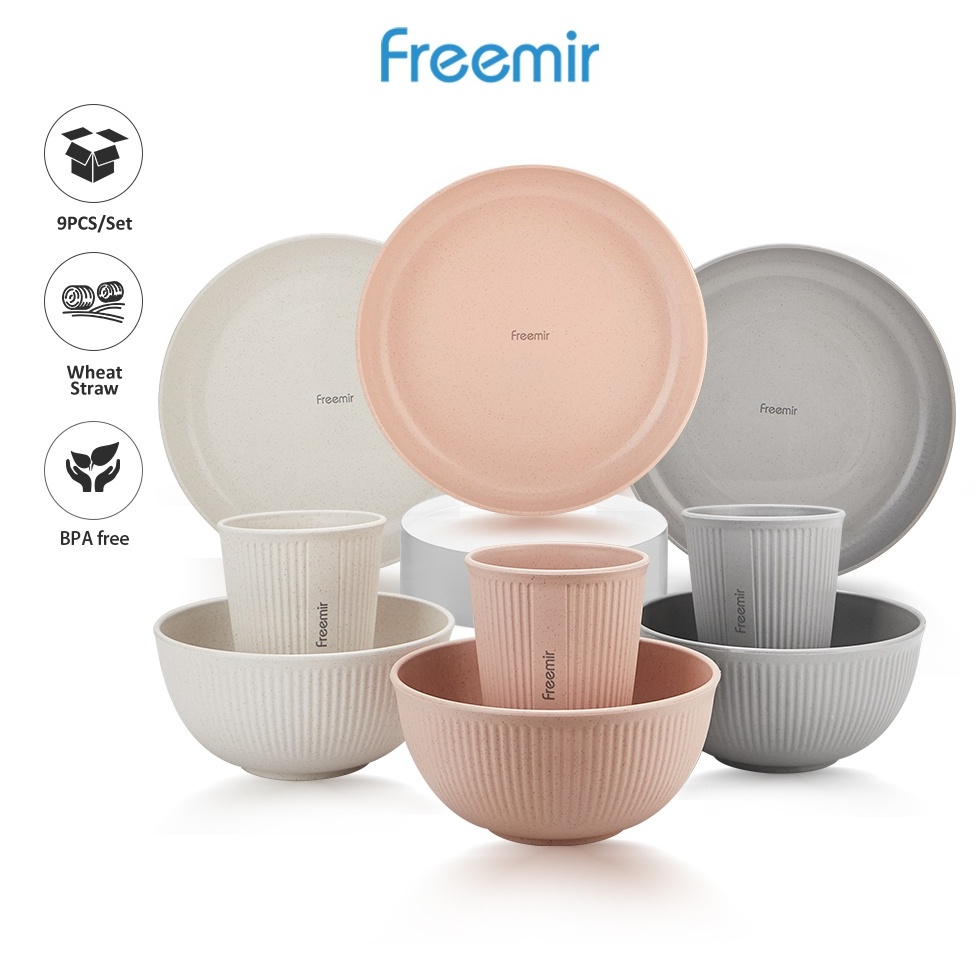 Jual [EXCLUSIVE] BEST QUALITY freemir Set 9 Pcs Kombinasi Piring Makan ...