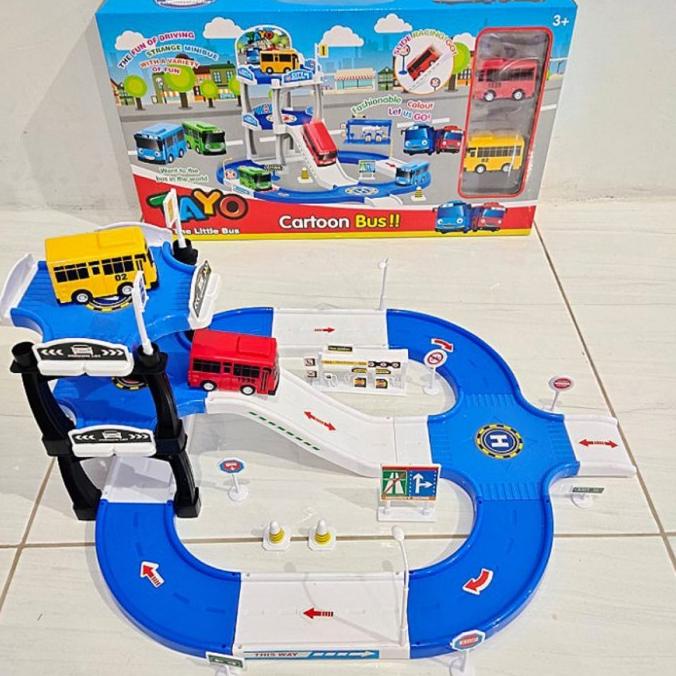 Jual Mainan Track Parking Lot Tayo Play Set Parkir Mobil Bus Tayo Anak | Shopee Indonesia