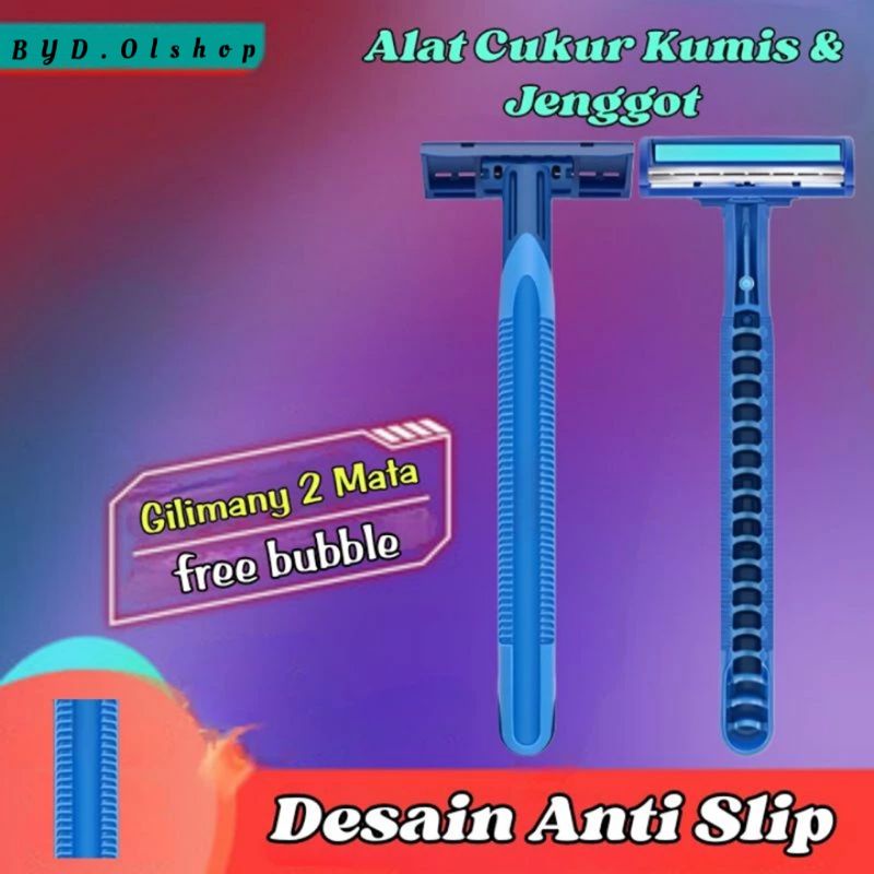 Jual Alat Cukur/Cukuran Jenggot/Cukuran Kumis/Gilimany 2 Mata Pisau⭐Byd ...