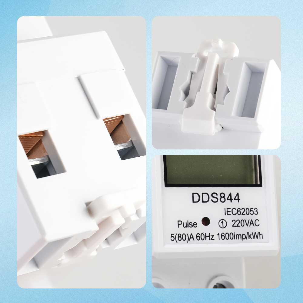 Jual Meteran Listrik Digital Din Rail kWh Meter Single-Phase 220 V - DDS844 | Shopee Indonesia