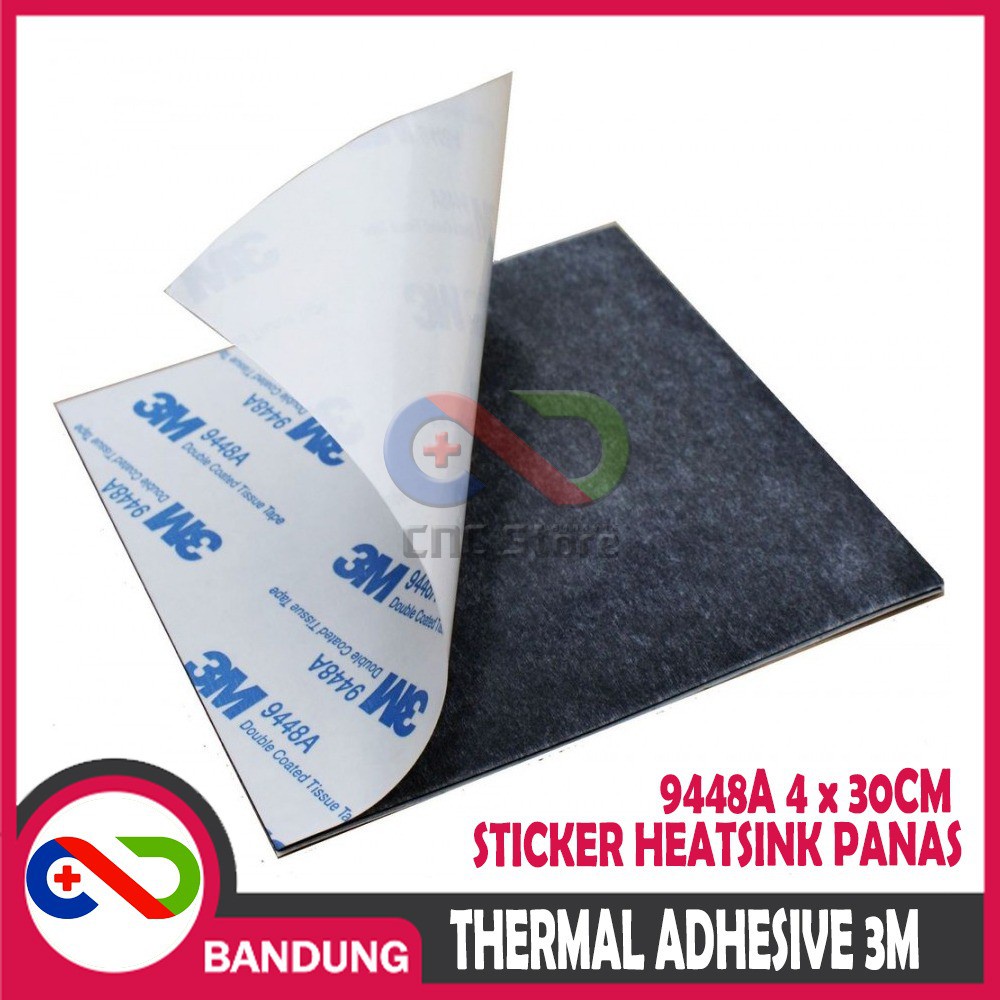 Jual THERMAL ADHESIVE 3M DOUBLE 9448A STICKER HEATSINK PANAS 4X30CM ...