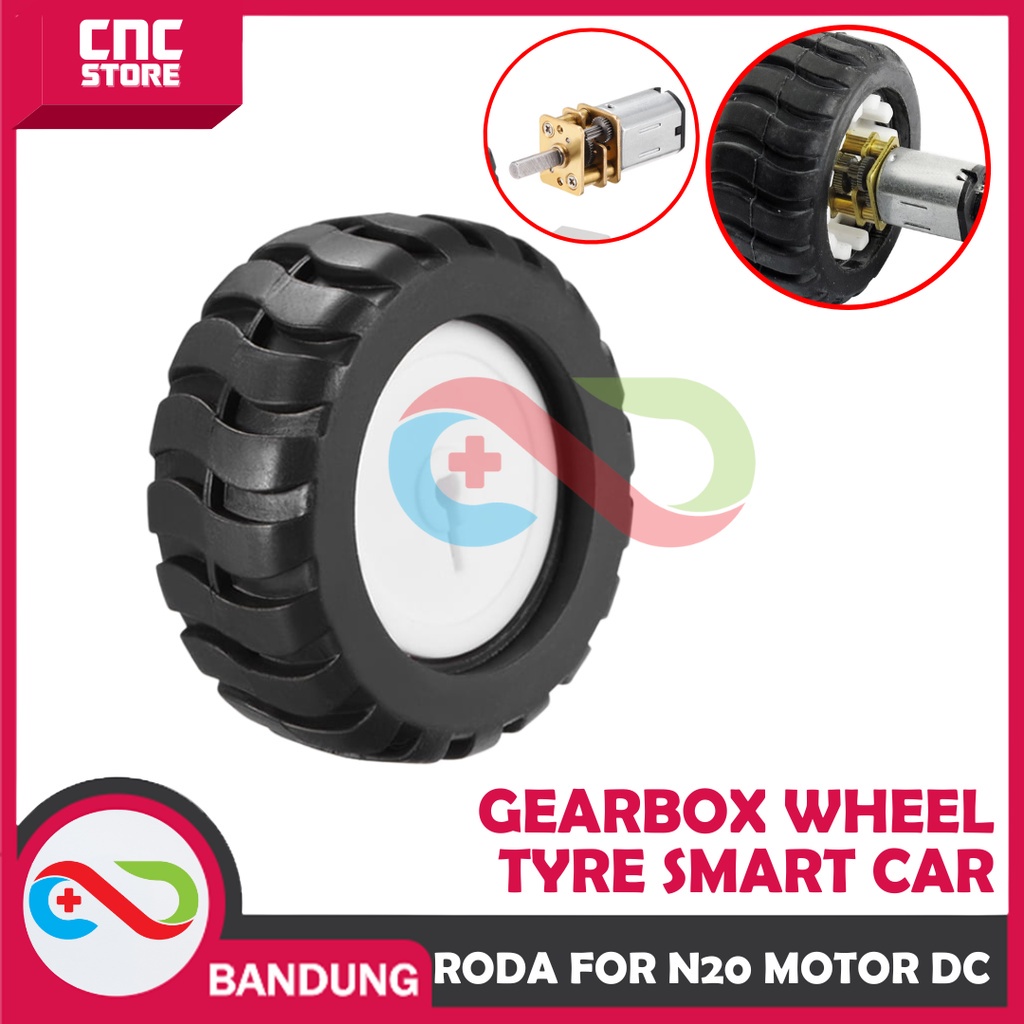 Jual RODA BAN N20 MOTOR DC GEARBOX WHEEL TYRE SMART CAR ARDUINO ...
