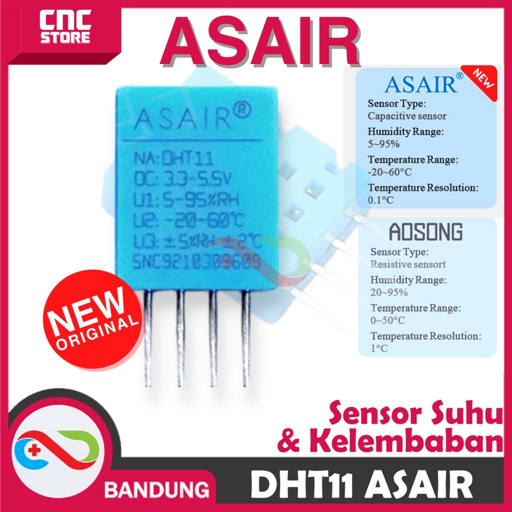 Jual DHT11 TEMPERATURE HUMIDITY SENSOR SUHU KELEMBABAN MODULE DHT22 ...
