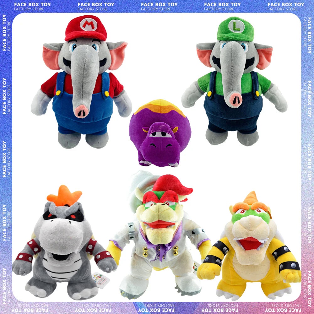 Jual 27cm Super Mario Wonder Plush Toy Elephant Mario Luigi Plush Doll ...