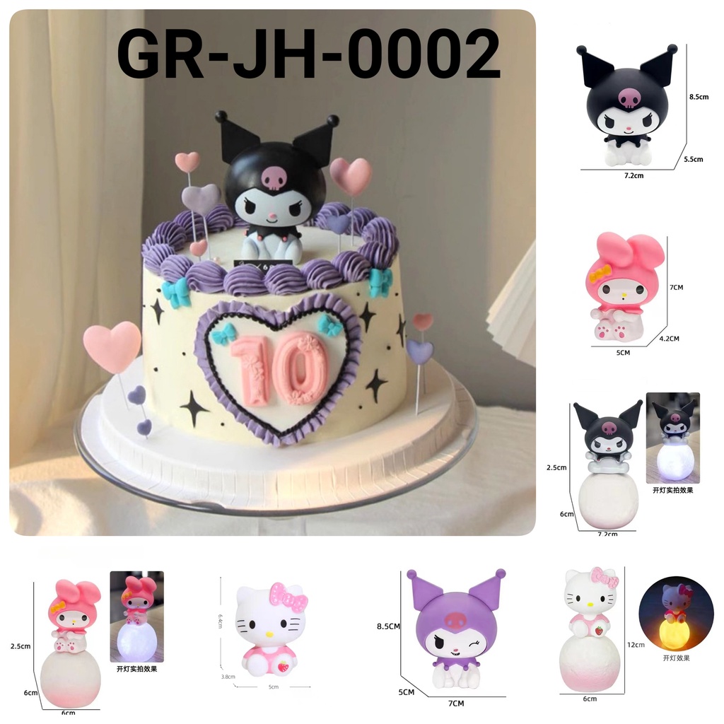 Jual GR-JH-0002 Cake topper pompompurin melody Kuromi cinnamon roll ...