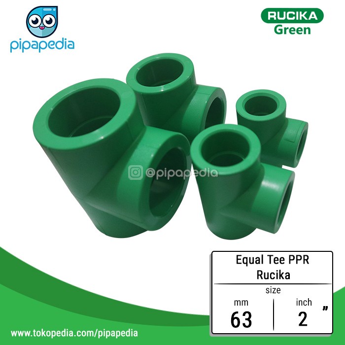Jual Tee Ppr Ng Ppr Rucika 63Mm X 2 Inch | Shopee Indonesia