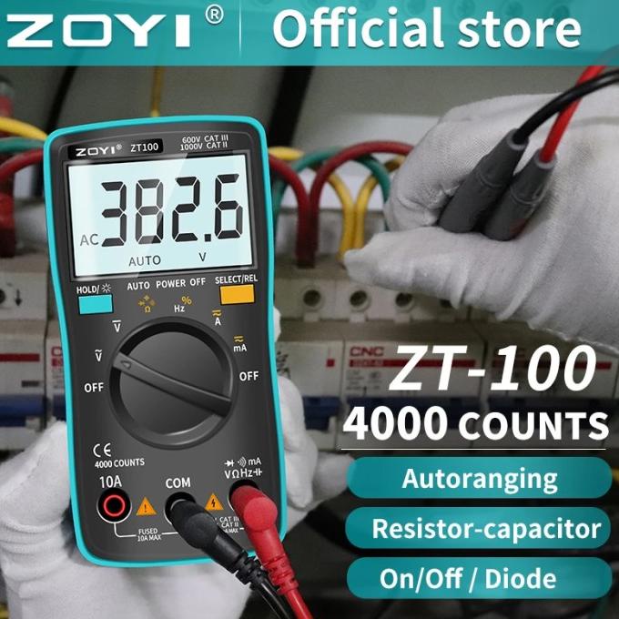 Jual ZOYI ZT-100 Auto Multimeter Digital Multitester Avometer Original ...