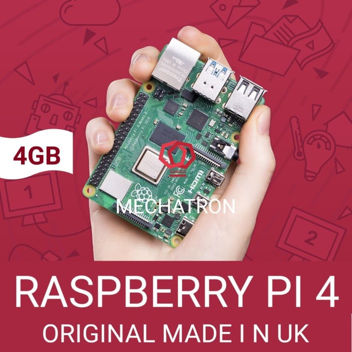 Jual Raspberry Pi 4 Model B 4Gb Made In Uk | Shopee Indonesia