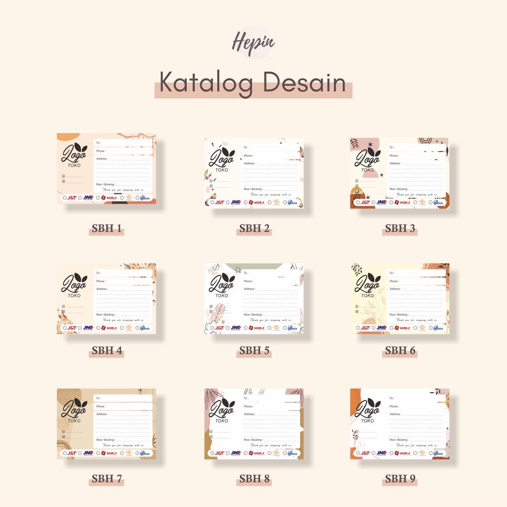 Jual stiker label pengiriman alamat/ murah tema BOHEMIAN/custom design ...