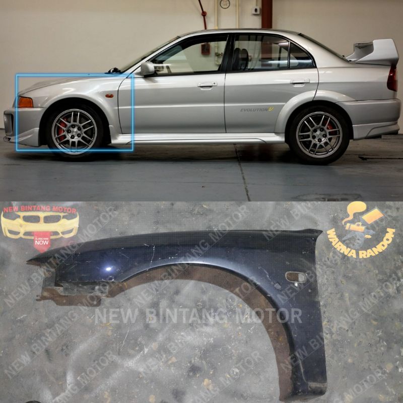Jual Fender spakbor kiri mitsubishi lancer evo 4 CK 4 original | Shopee ...