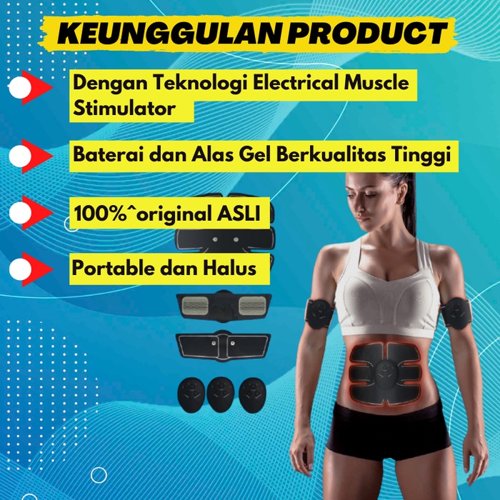 Jual Alat Simulator Pembentuk Perut Ideal Terapi Ems Six Pack Otot ...