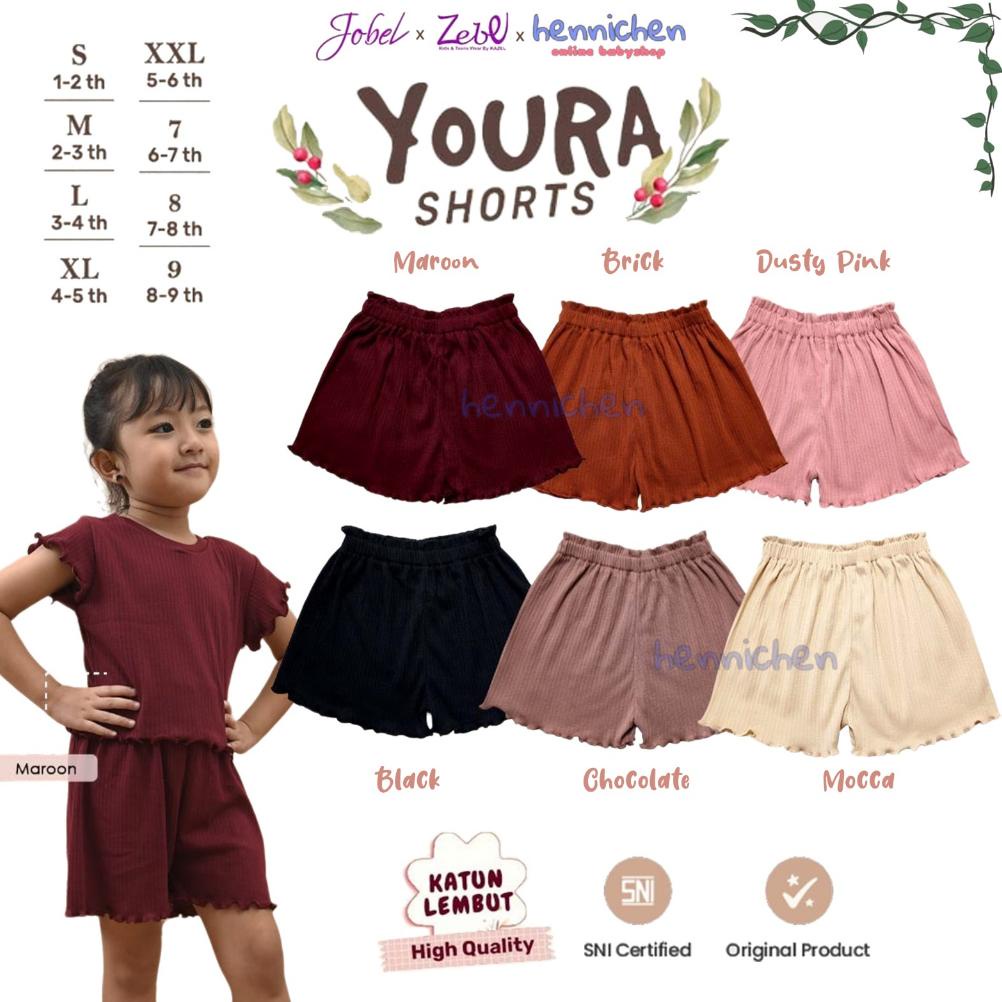 Jual Jobel 1-9 Tahun Celana Pendek Fashion Girl Youra Shorts x Zebe | Shopee Indonesia