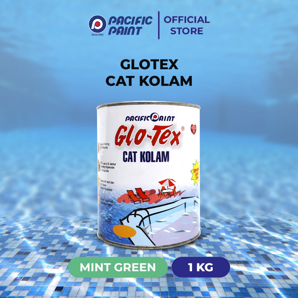 Jual Glotex Cat Kolam-Cat khusus permukaan waterproof- MINT GREEN-1kg ...