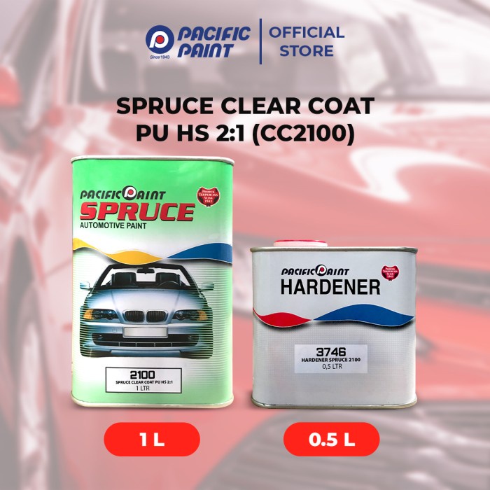 Jual SPRUCE CLEAR COAT PU HS 2:1 (CC2100) | Shopee Indonesia