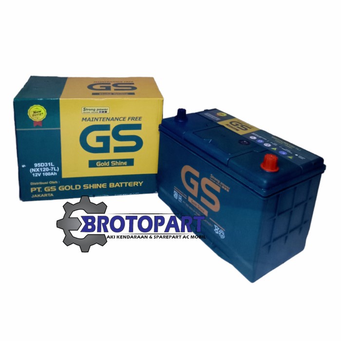 Jual Aki Mobil Kering Gs 95D31L/Nx120-7L Mf 12V 100A Accu Kering Siap ...