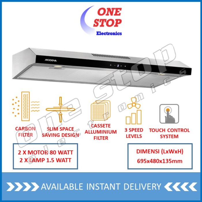 Jual Promo Modena Rx 7632 Cooker Hood Moderno 70Cm | Shopee Indonesia