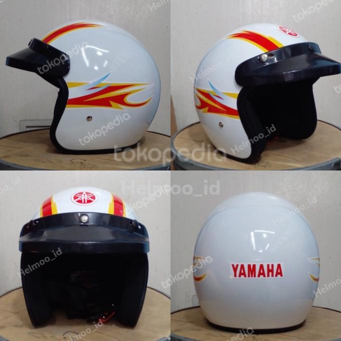 Jual HELM YAMAHA LIDAH API helm klasik jadul restorasi | Shopee Indonesia