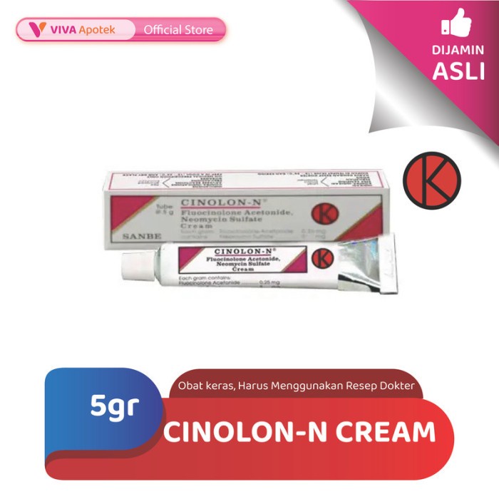 Jual Cinolon-N Cream / Infeksi Kulit / Radang / Dermatitis (5 Gram ...