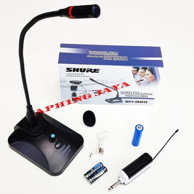 Jual Mic Podium Wireless Shure Sh-Q20 / Mic Meja Wireless Shure Sh Q20 ...