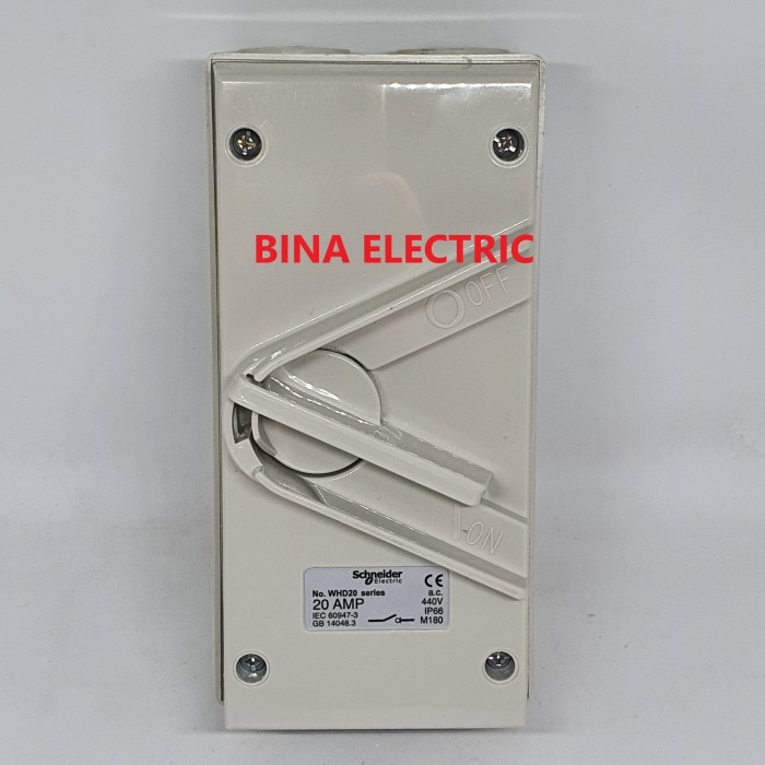 Jual [New] Isolator Swtich Schneider Whd20 Whd20Gy 2 Pole 20A Double Pole Switch Limited ...