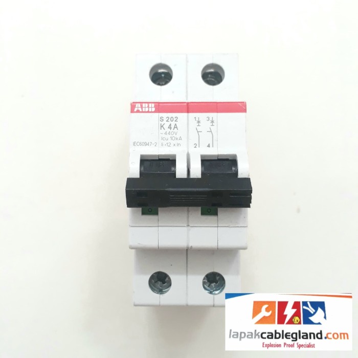 Jual [New] Mcb Abb S202 K4 2P 4A 10Ka Setara Schneider Ic60H Diskon | Shopee Indonesia
