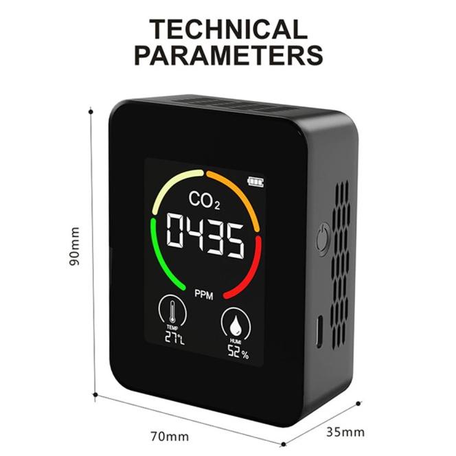 Jual Alat Ukur Kualitas Udara Detector Co2 Sensor Ppm Meter Gas Analyzer | Shopee Indonesia
