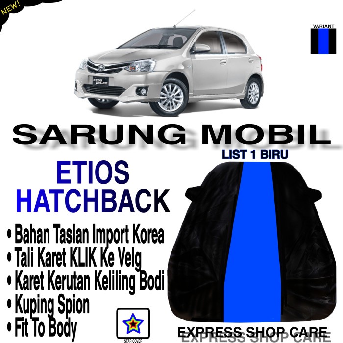Jual Ready Sarung Mobil Etios Hatchback List Single Biru Cover Body ...