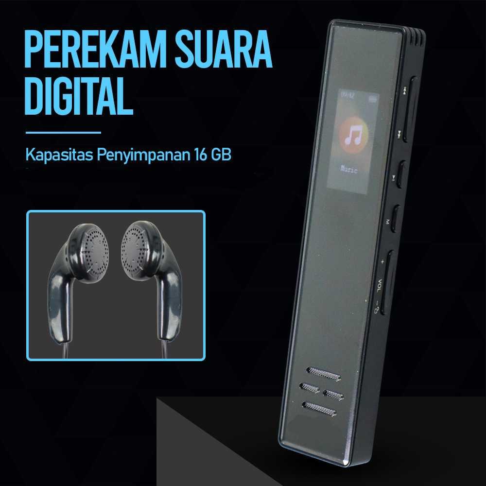 Jual Perekam Suara Audio Digital Voice Recorder 1536K 16GB - A10 ...