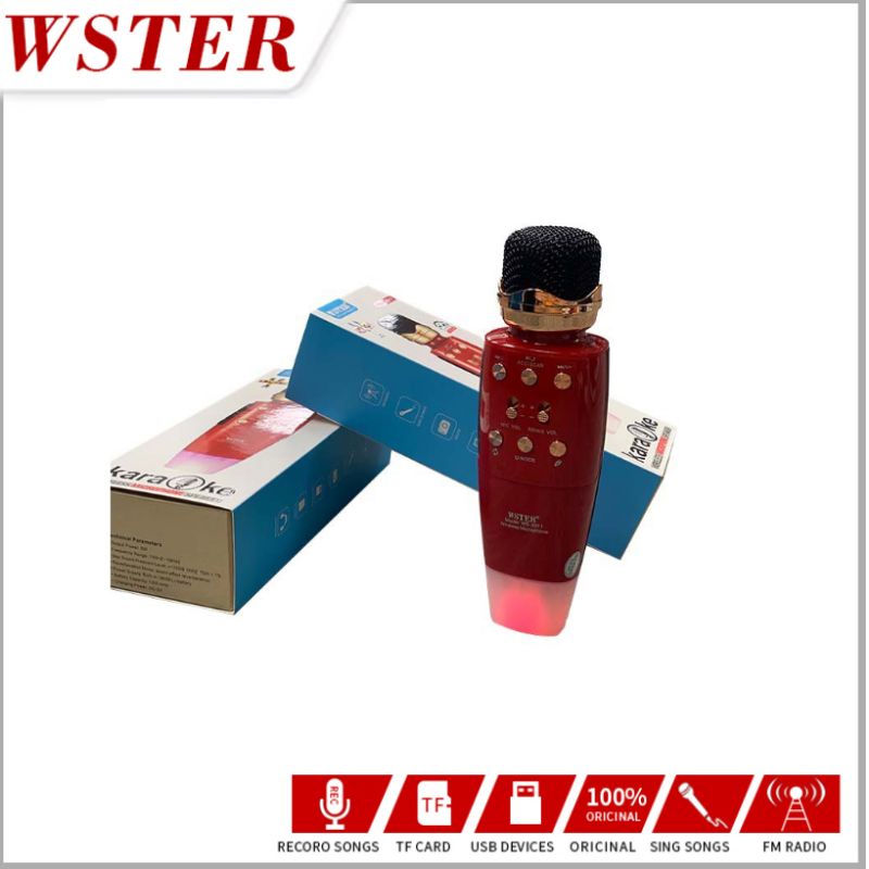 Jual WSTER Original Mic Karaoke microphone Bluetooth wireless WS-2011 | Shopee Indonesia
