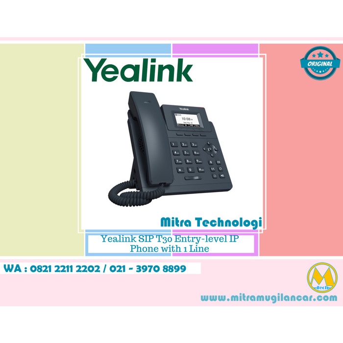 Jual YEALINK SIP T30 ENTRY-LEVEL IP PHONE WITH 1 LINE | Shopee Indonesia