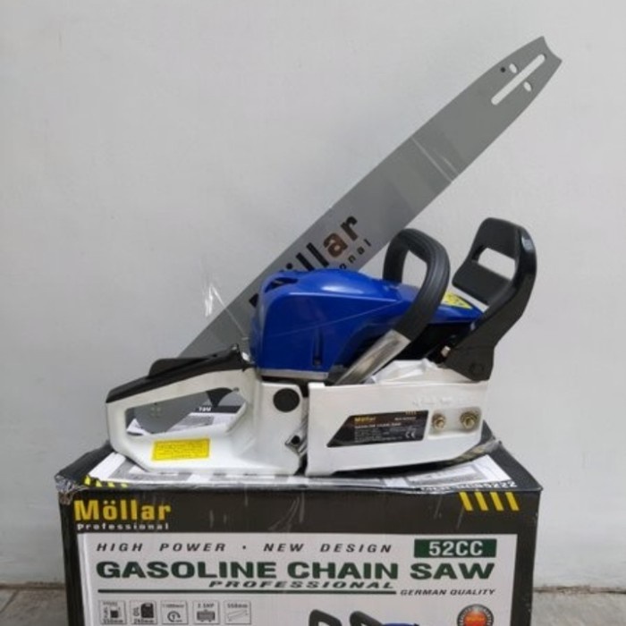 Jual Baru Gasoline Chainsaw Mollar 22 Inch 52Cc Mesin Gergaji Tebang Pohon Kayu Berkualitas ...