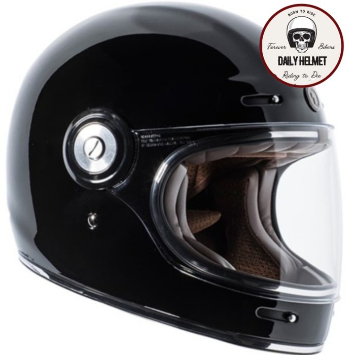 Jual Termurah Torc Helmet T1 Black Glossy Helm Full Face Retro Helmet ...